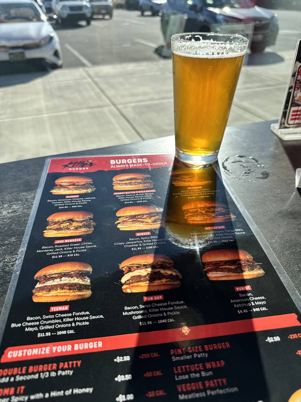 Menu at Killer Burger Salem restaurant, Salem
