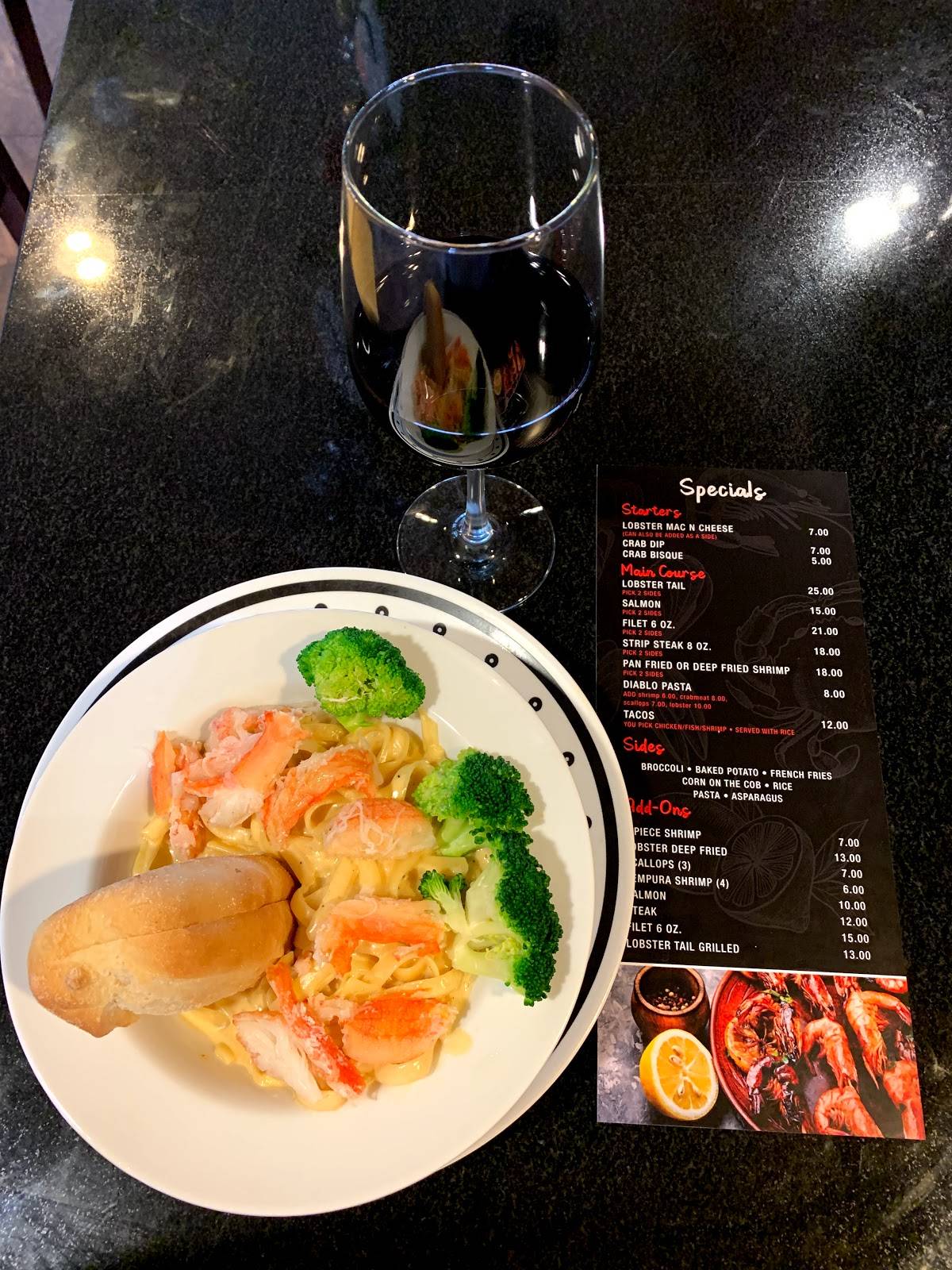 Menu at King Crab restaurant, Rochester, 102 Greece Ridge Center Dr