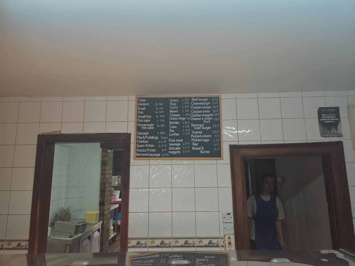 Menu at Kings Lock Fish & Chips fast food, Middlewich