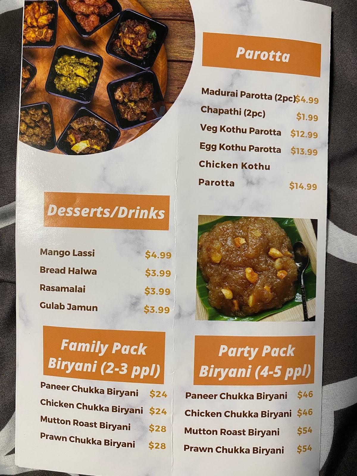 Menu at Kolapasi Indian Kitchen - Toronto restaurant, Toronto