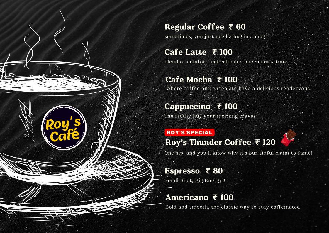Menu at Nescafe Parlor, Kolkata