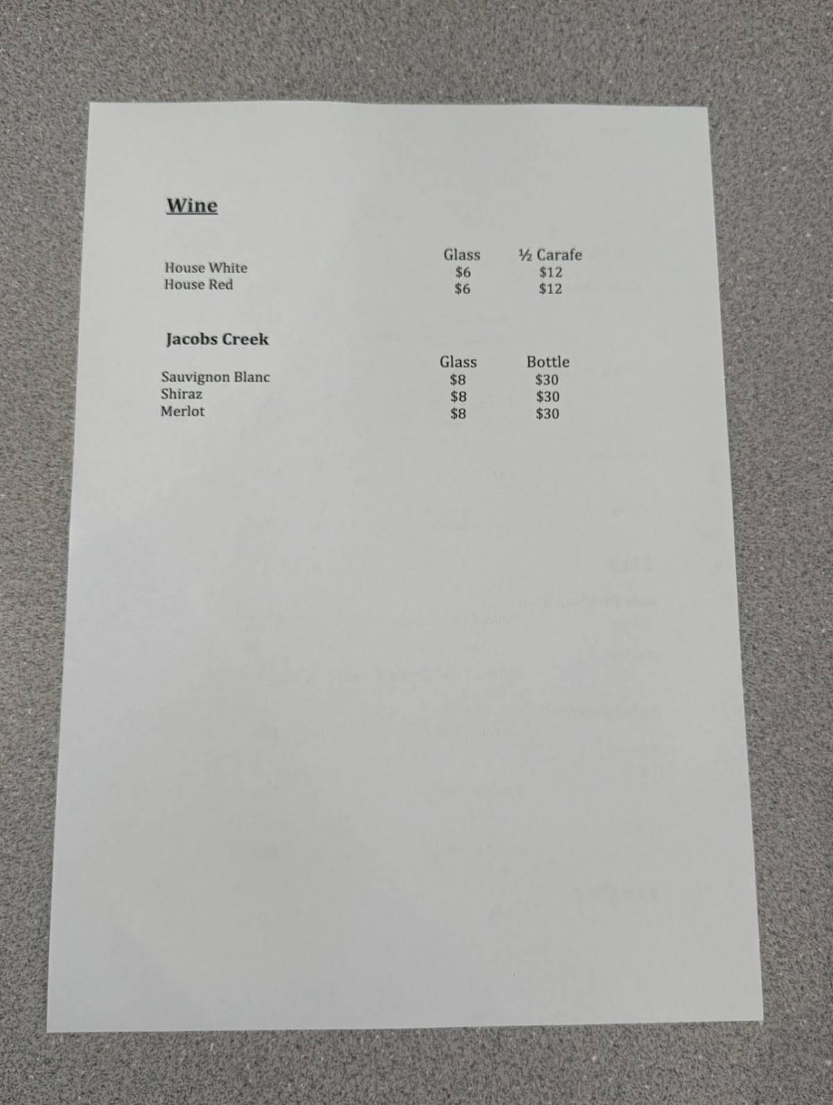 Menu at Kowin Restaurant, Taree, Shop 14/102 Victoria St