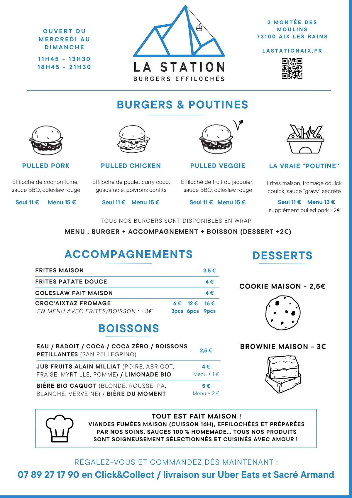 Menu au LA STATION restaurant, Aix-les-Bains