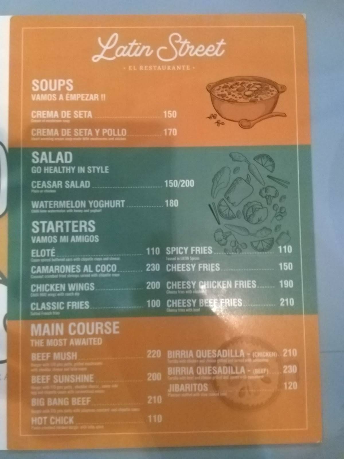 Menu at LATIN STREET, Kozhikode