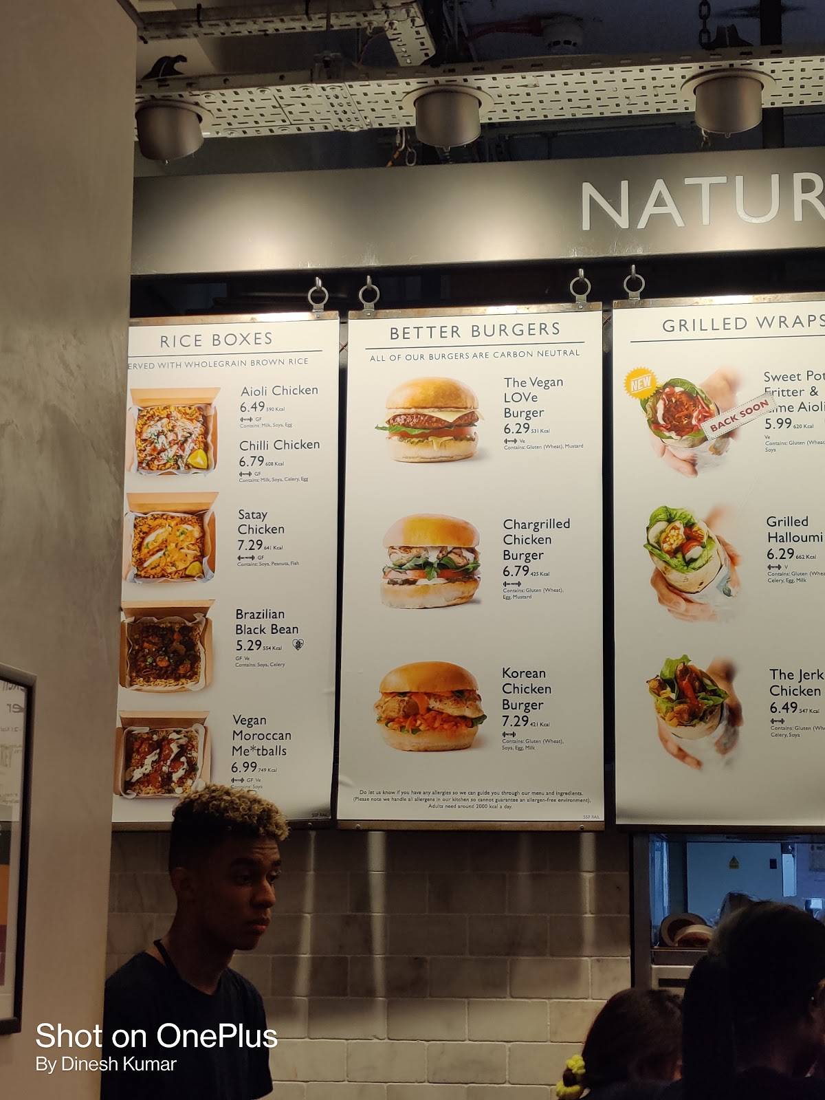 Menu at LEON Victoria Station (concourse level) restaurant, London