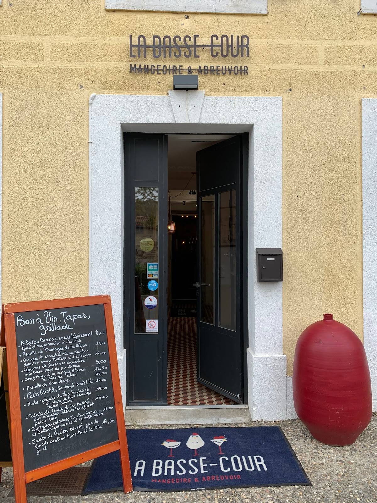 Menu au La Basse Cour restaurant, Lagrasse