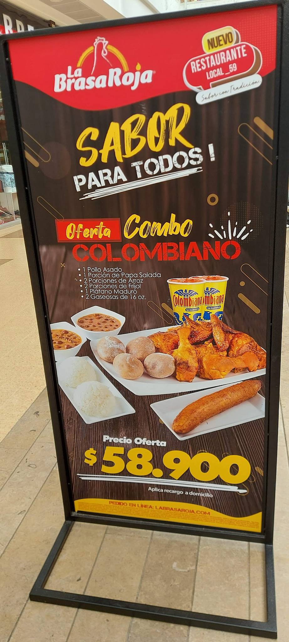 Carta del restaurante La Brasa Roja - C.C Casablanca, Madrid