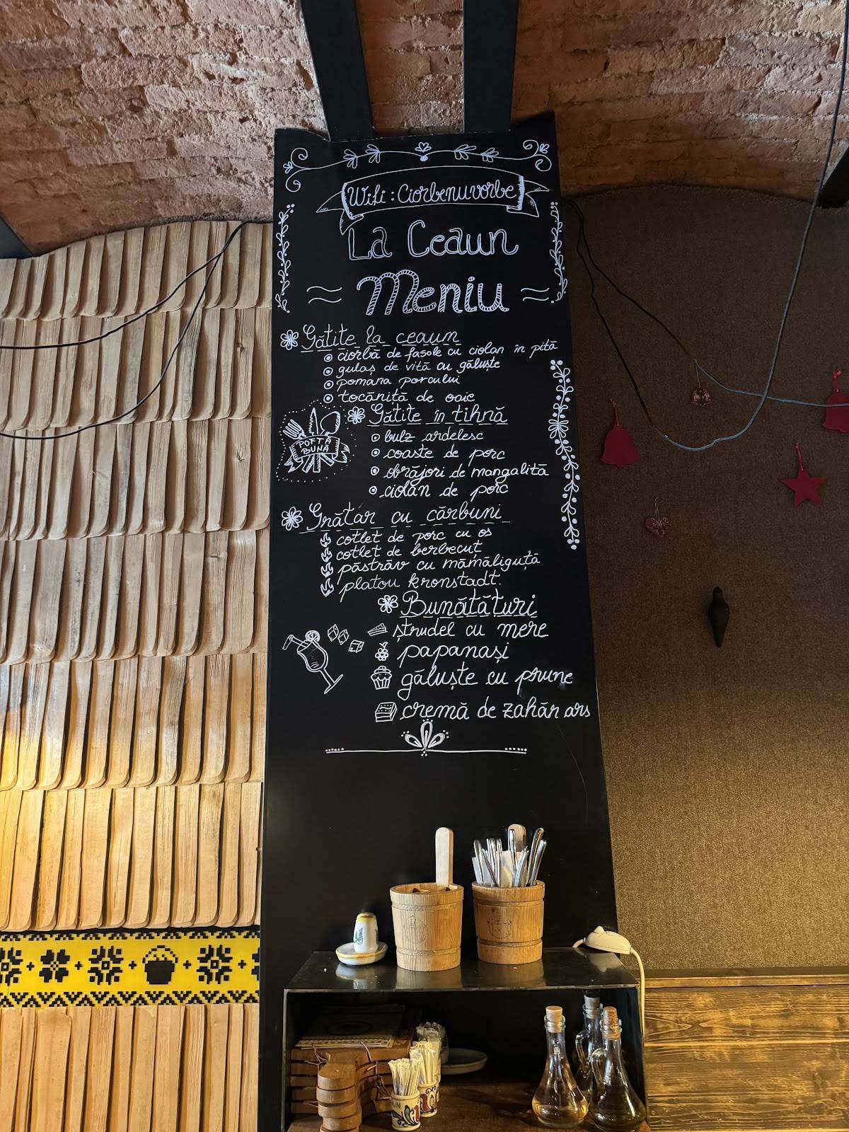 Menu at La Ceaun - Piata Sfatului, Brașov, Piața Sfatului 11-12