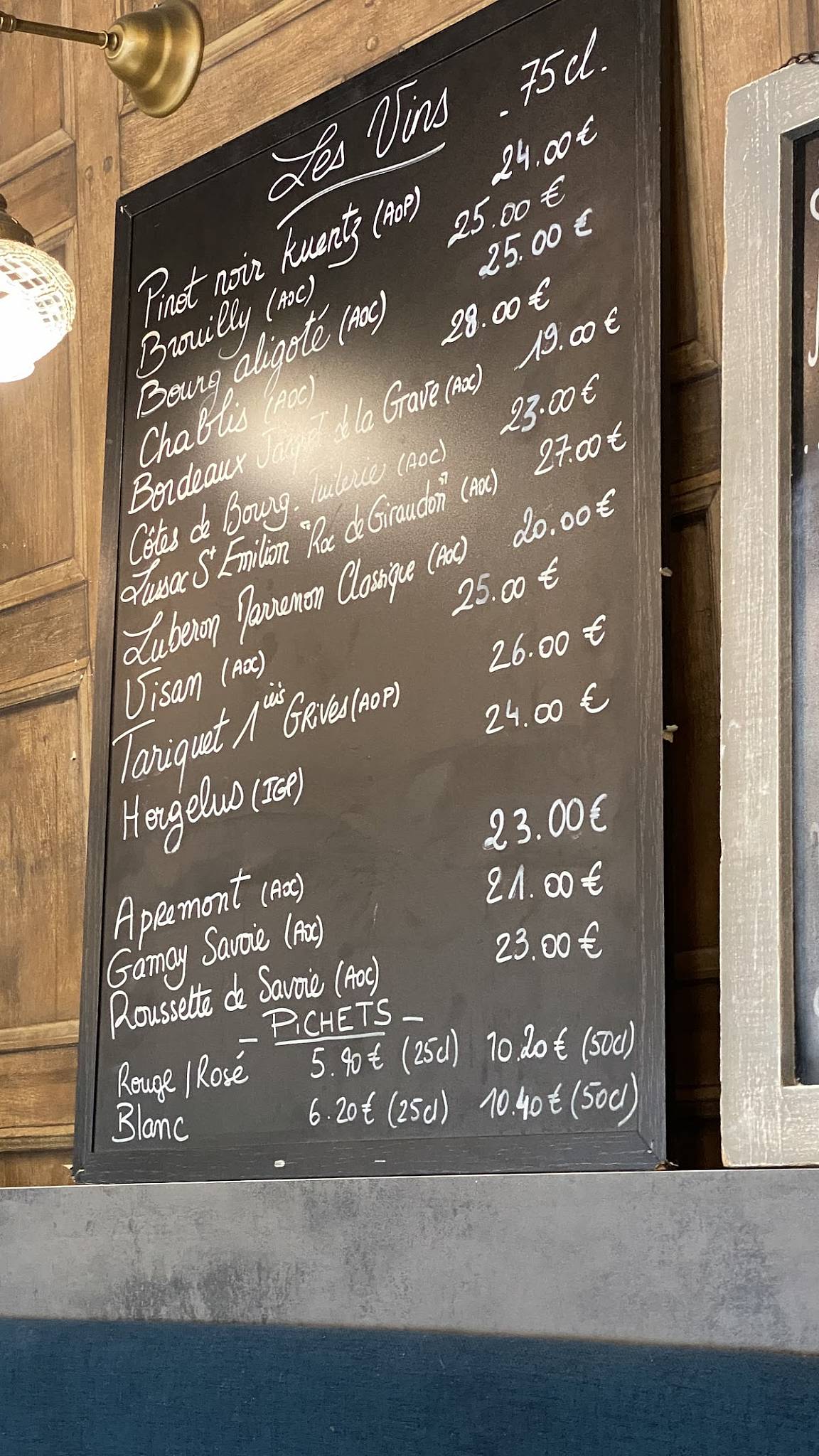 Menu au La Ferme restaurant, Amiens