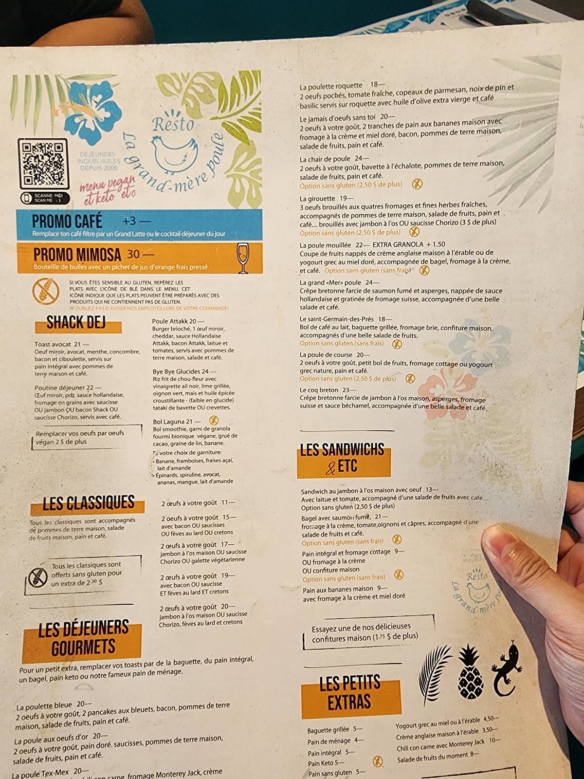 Menu au La Grand-Mère Poule & Shack Attakk Beaubien restaurant ...