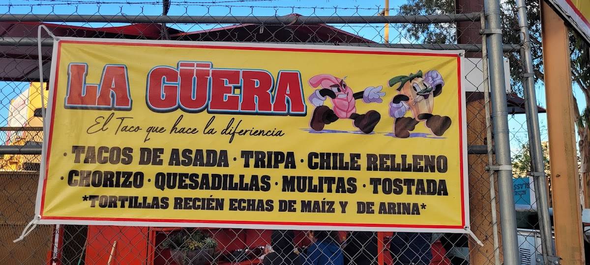 Menu at La Guera Tacos de Chile Relleno restaurant, Tijuana