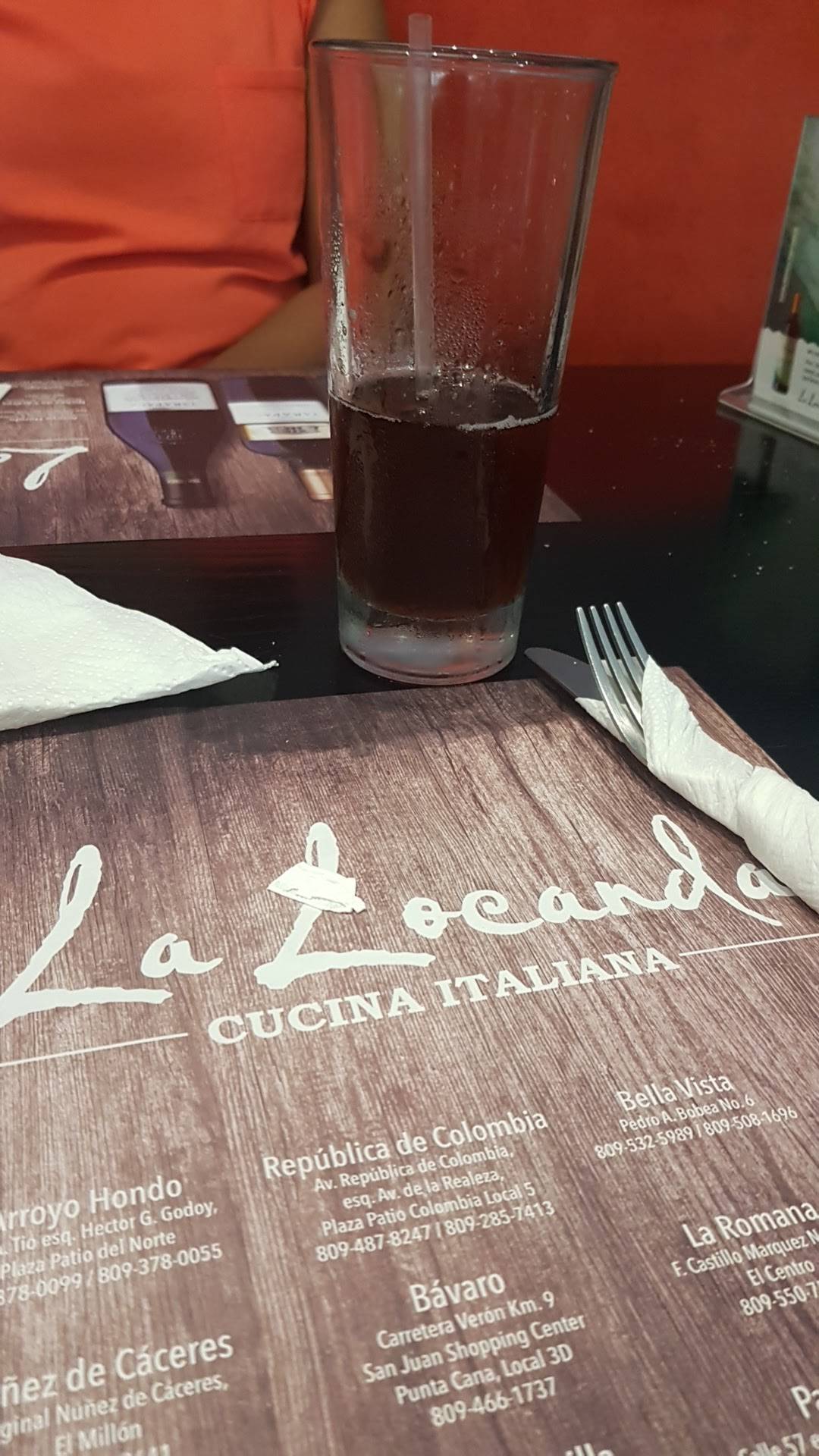 Carta del restaurante La Locanda Piantini, Santo Domingo, Av. Gustavo ...