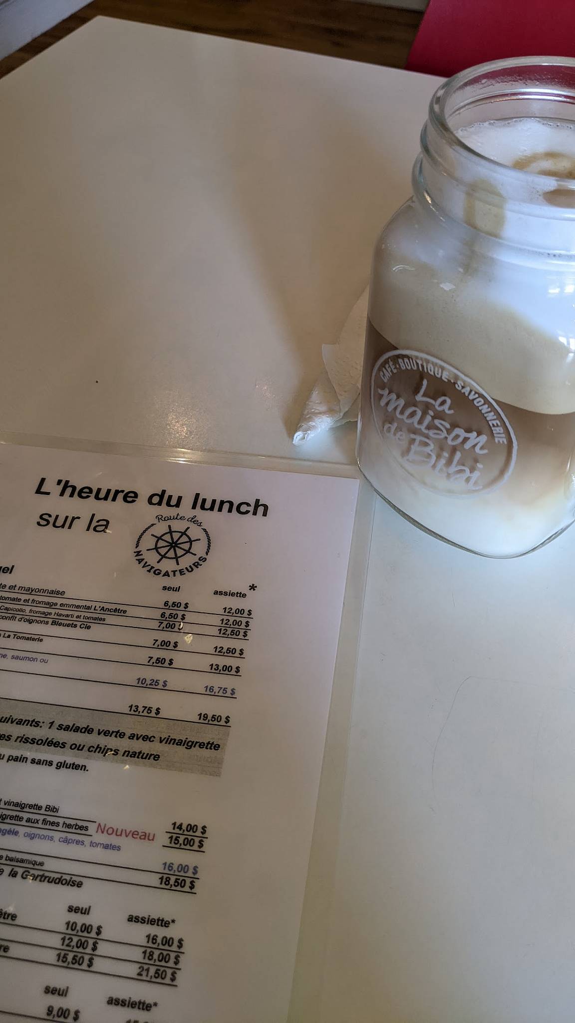Menu au La Maison de Bibi - restaurant, Bécancour