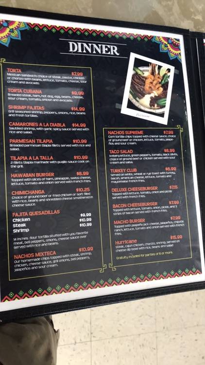 Menu at La Mixteca Restaurant, Urbana, 510 N Cunningham Ave #4