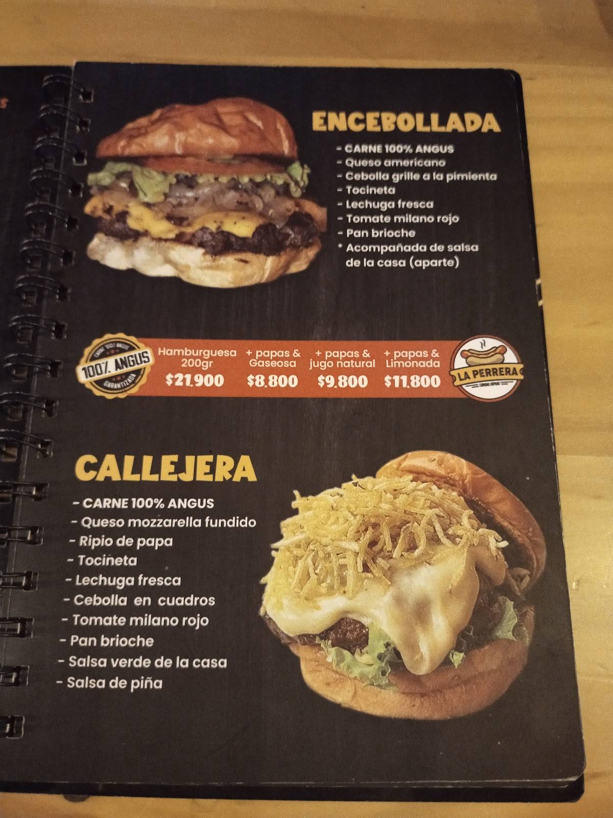 Menu at La Perrera Cali restaurant, Cali