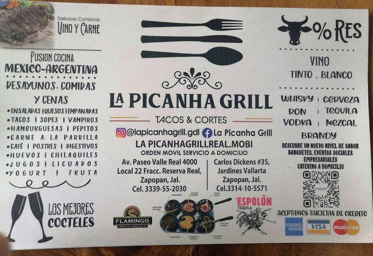 Carta del restaurante La Picanha Grill VALLE REAL, Zapopan