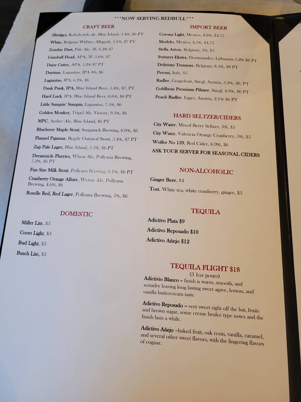 Menu at Labas Seafood Steak & Wine Bar, Monee