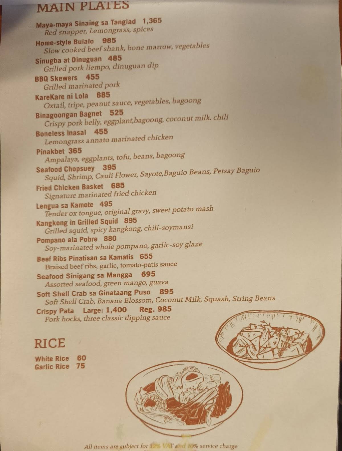 Menu at Lanai by Annabel's restaurant, Tanay