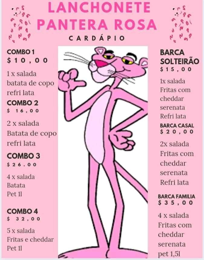 Menu at Delivery Lanche pantera rosa pub & bar, Manaus