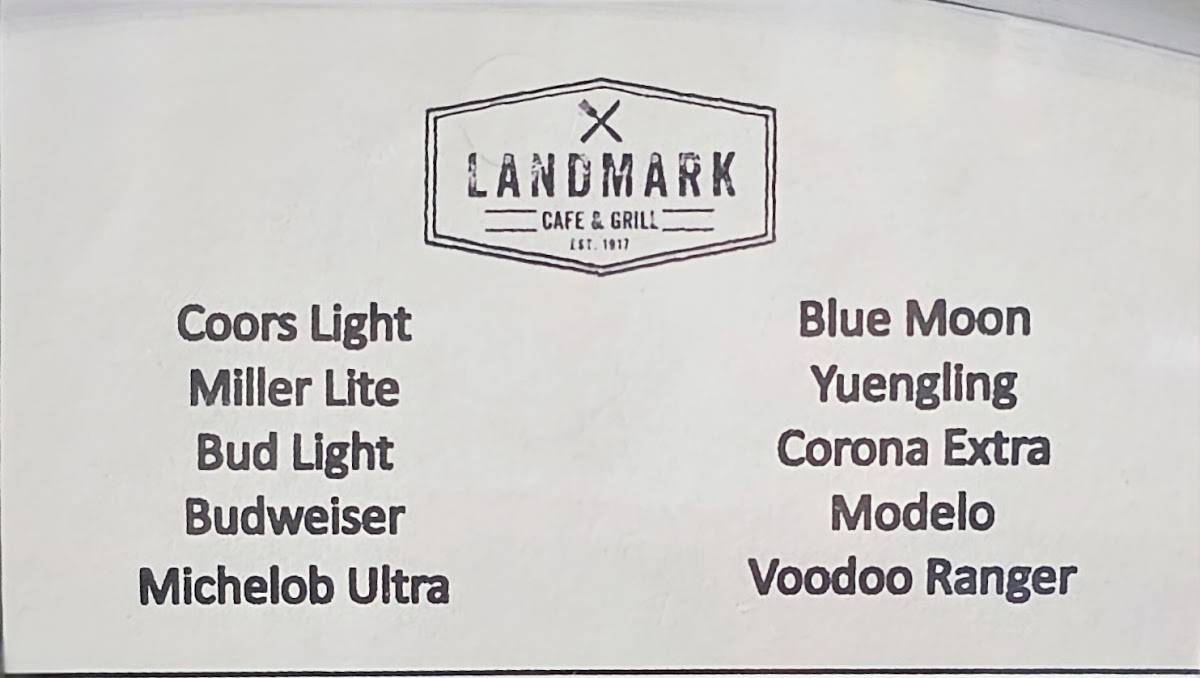 Menu at Landmark Café & Grill cafe, Lucedale