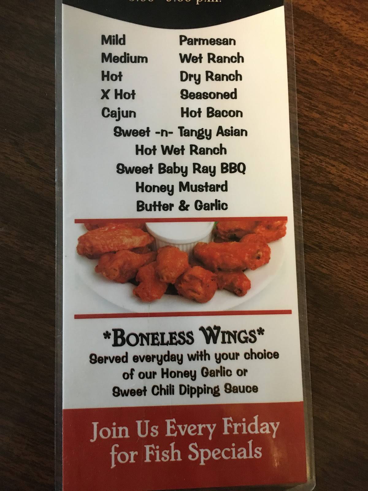 Menu at Landmark Hotel restaurant, Tidioute
