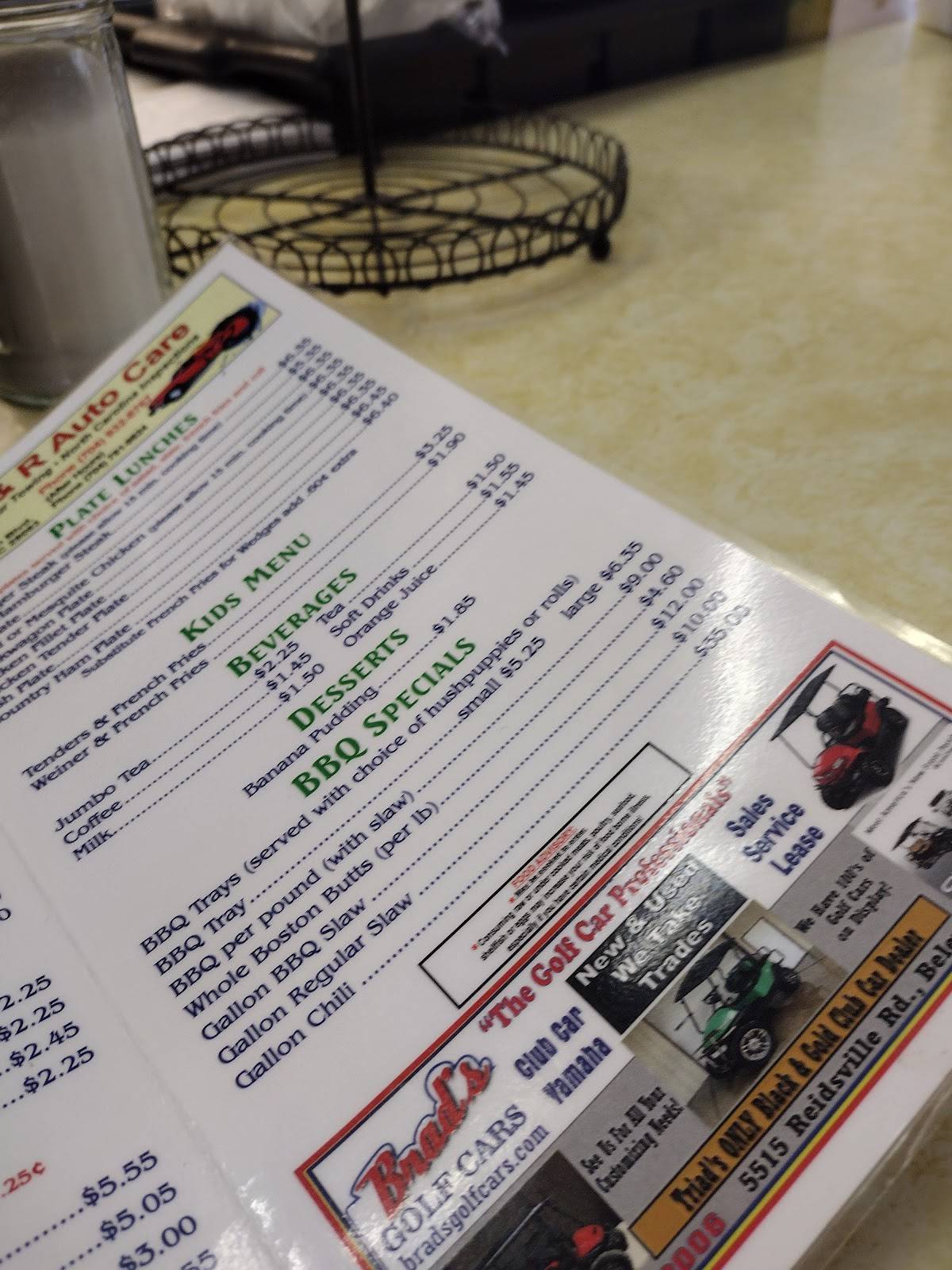 Menu at Lane Street Grill restaurant, Kannapolis