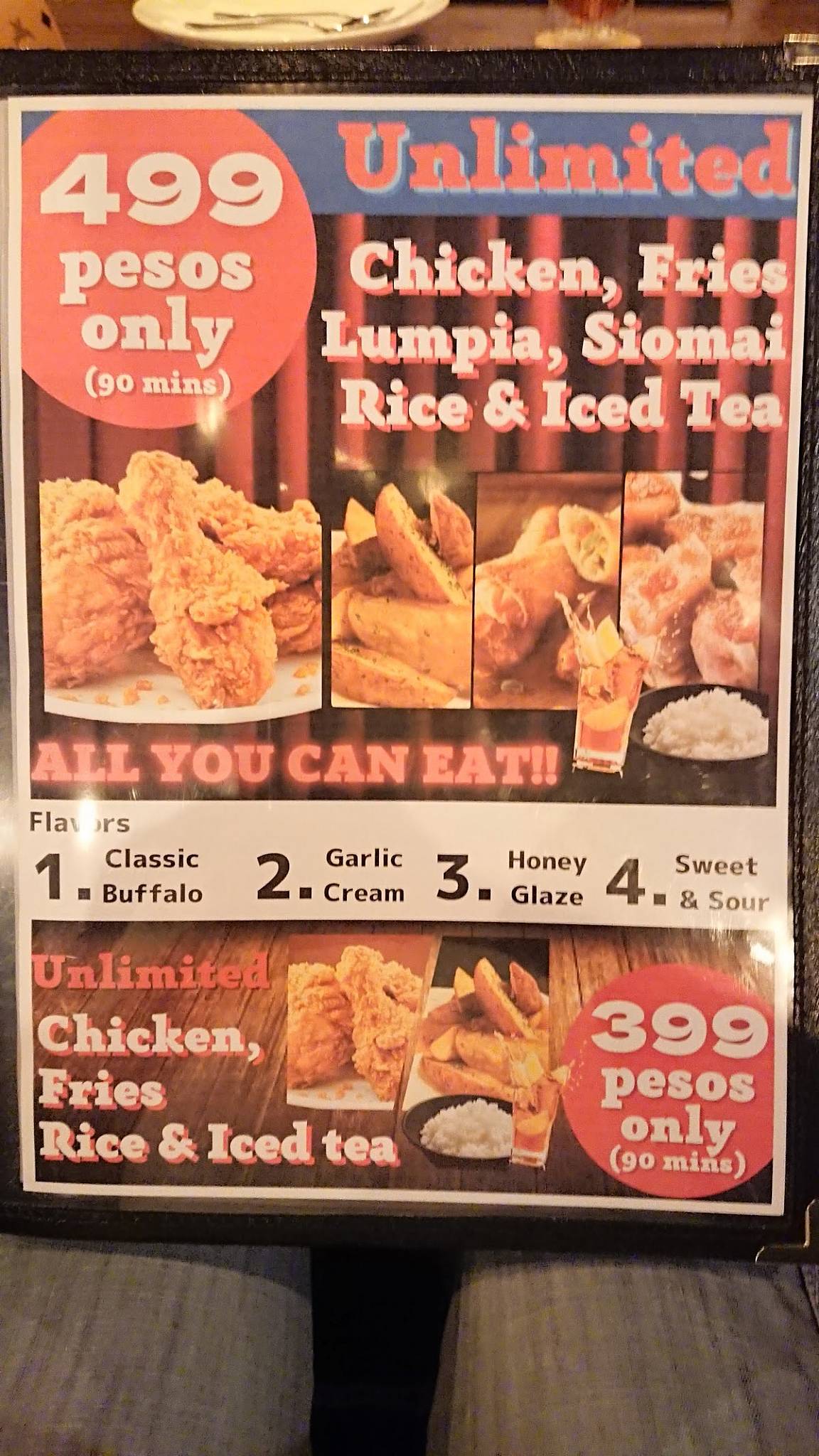 Menu at Euphoria restaurant, Lapu-Lapu City