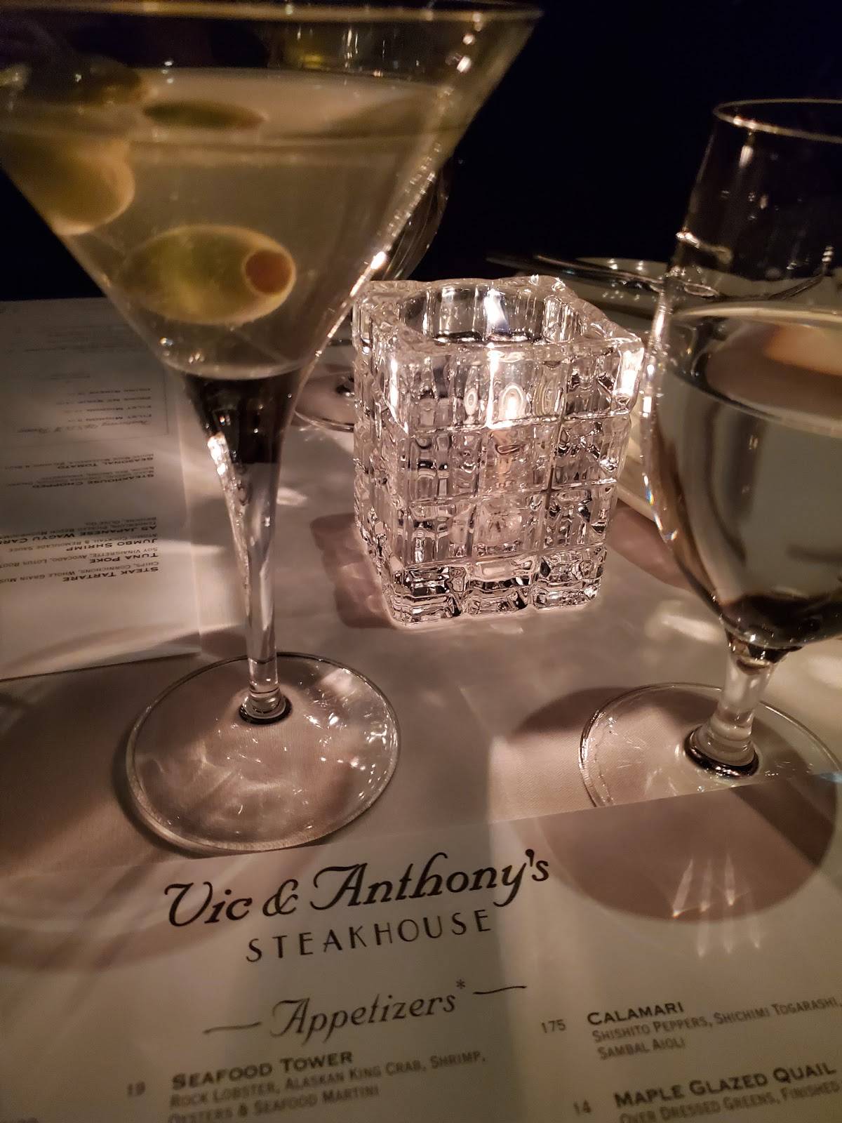 Menu at Vic & Anthony's Steakhouse, Las Vegas