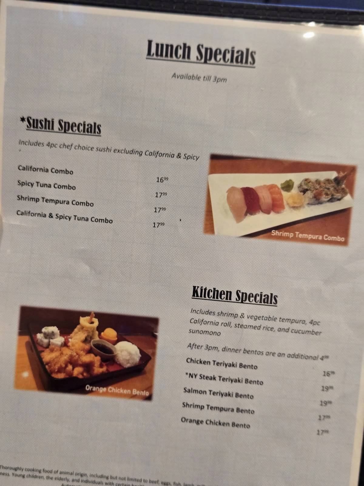 Menu at Minato Japanese & Korean Restaurant, Laughlin