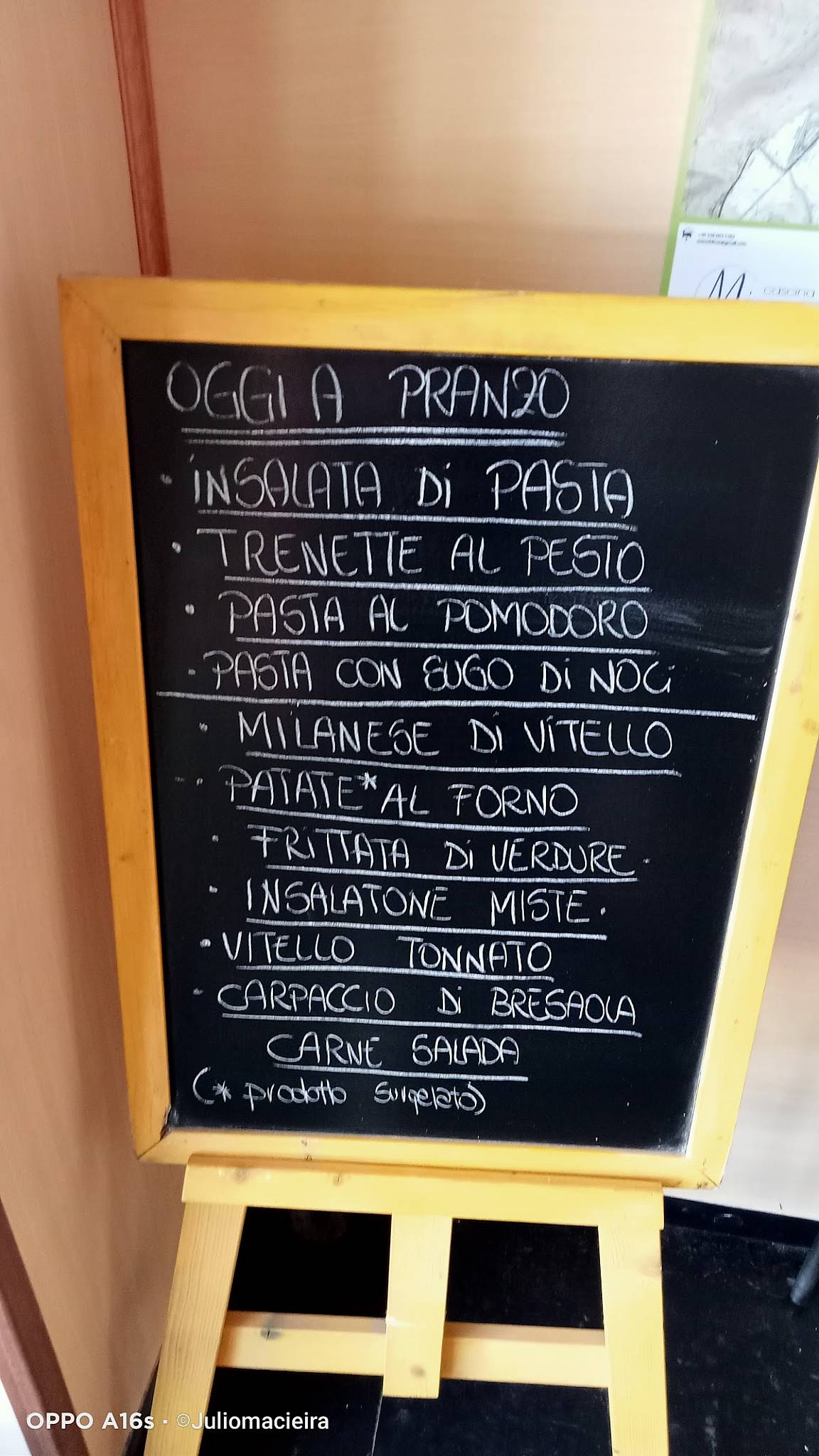 Menu da Laura Bar, Ferrania, Via Italia
