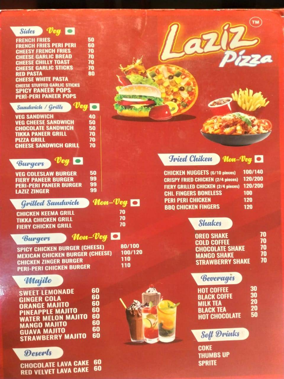 Menu at Laziz Pizza Bethuadahari (QicGo), Bethuadahari