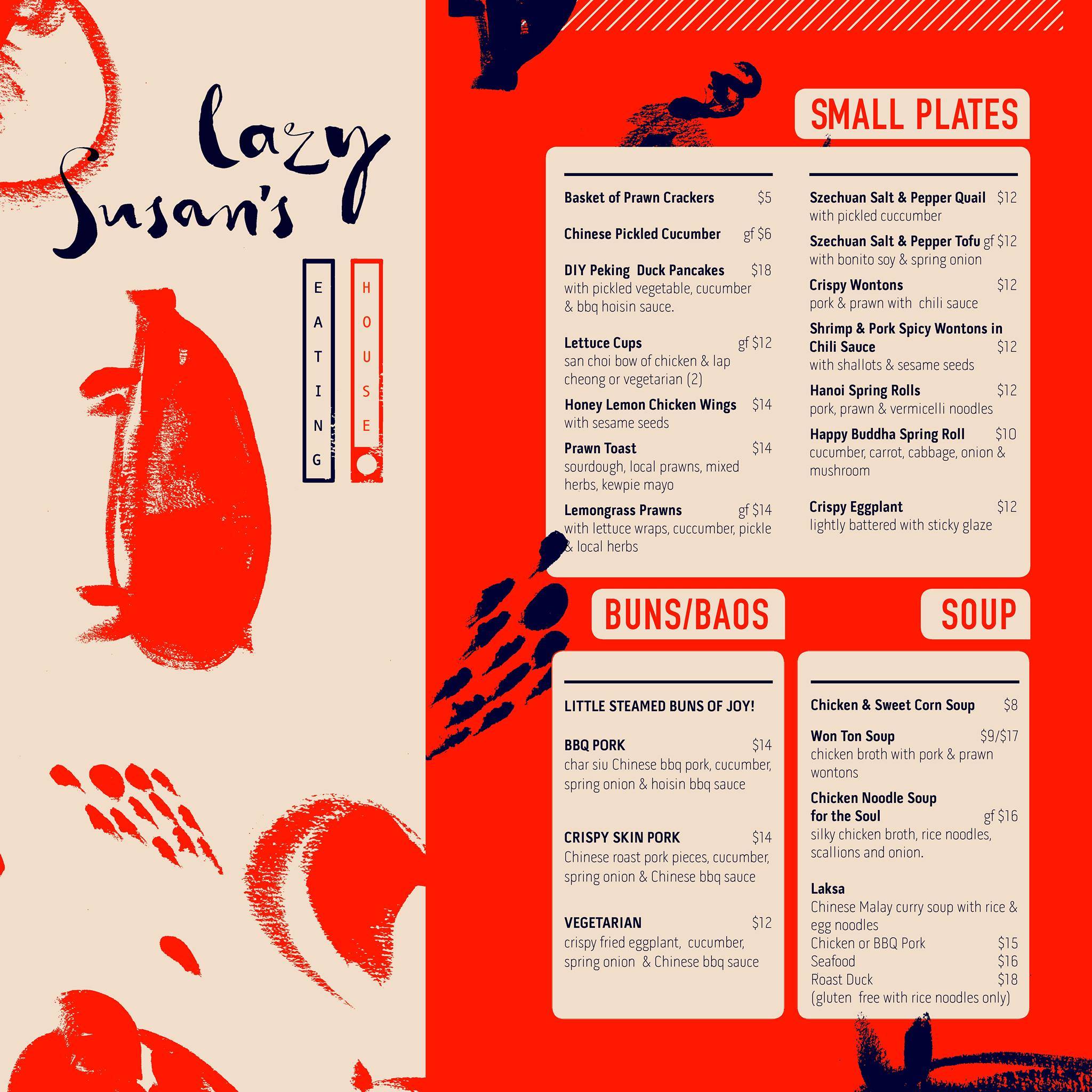 Menu at Lazy Susan's Chinese Restaurant Darwin, Darwin City