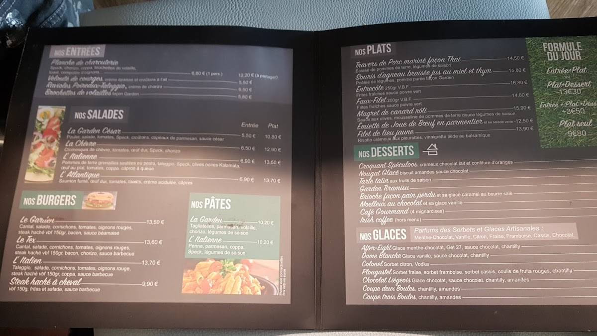 Menu au Le Garden Park restaurant, Cesson-Sévigné, 35 Rue du Bignon