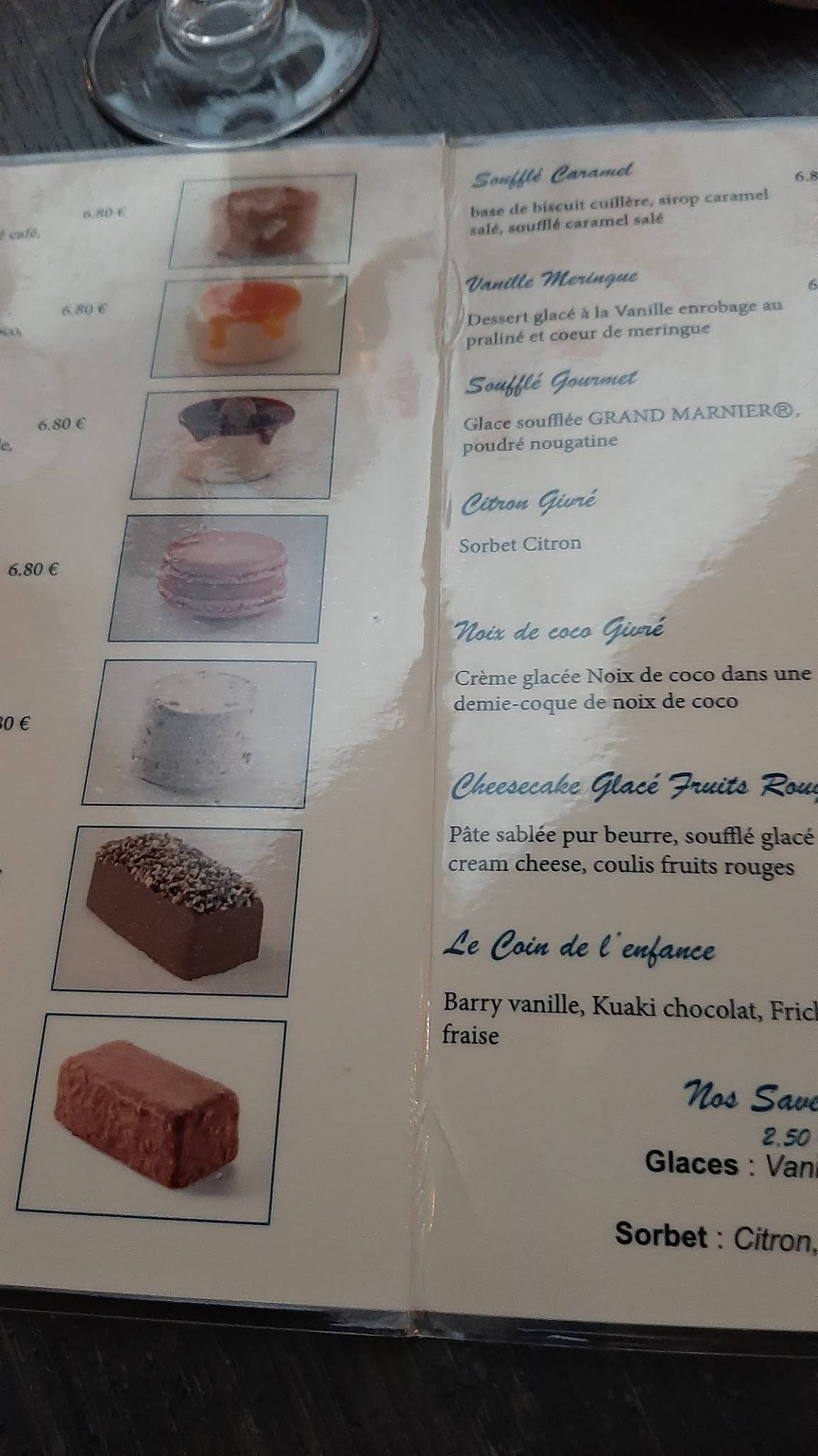 Menu au Le Palanquin restaurant, Voiron