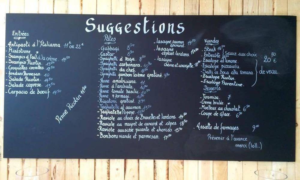 Speisekarte von Le Picotin, Ixelles/Elsene