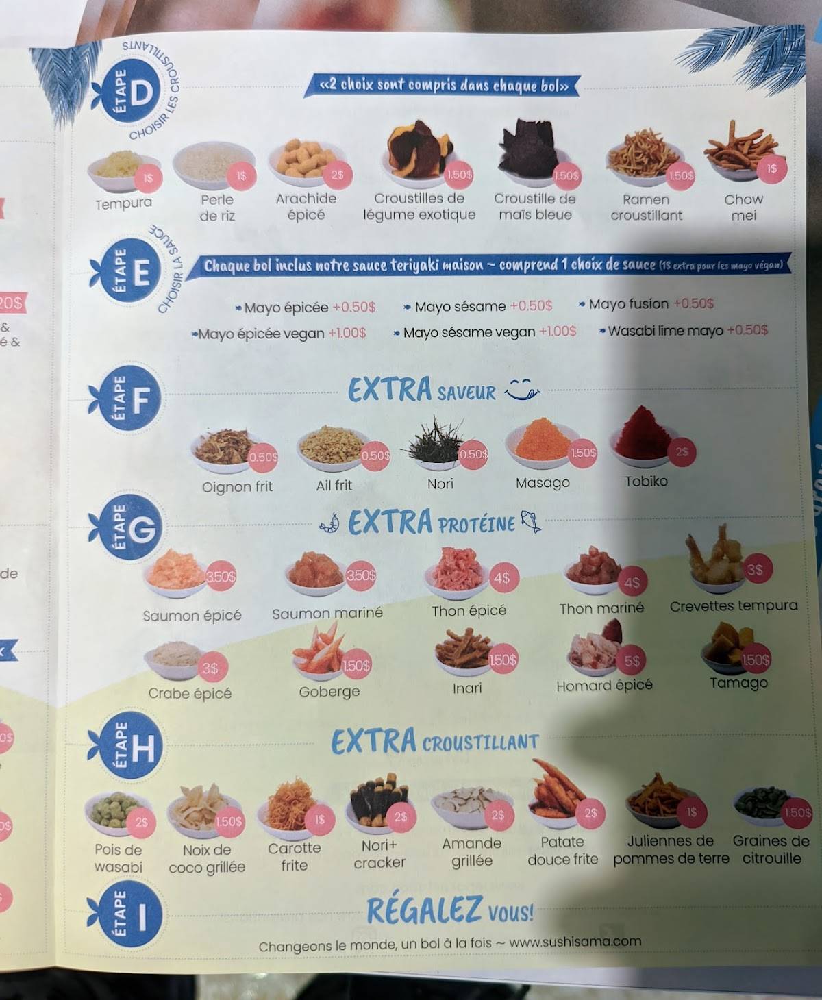 Menu au Le Poke Station (Décarie, VSL) restaurant, Montréal
