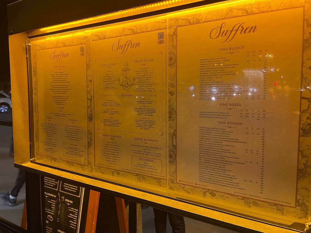 Menu au Le Suffren - Paris restaurant, Paris