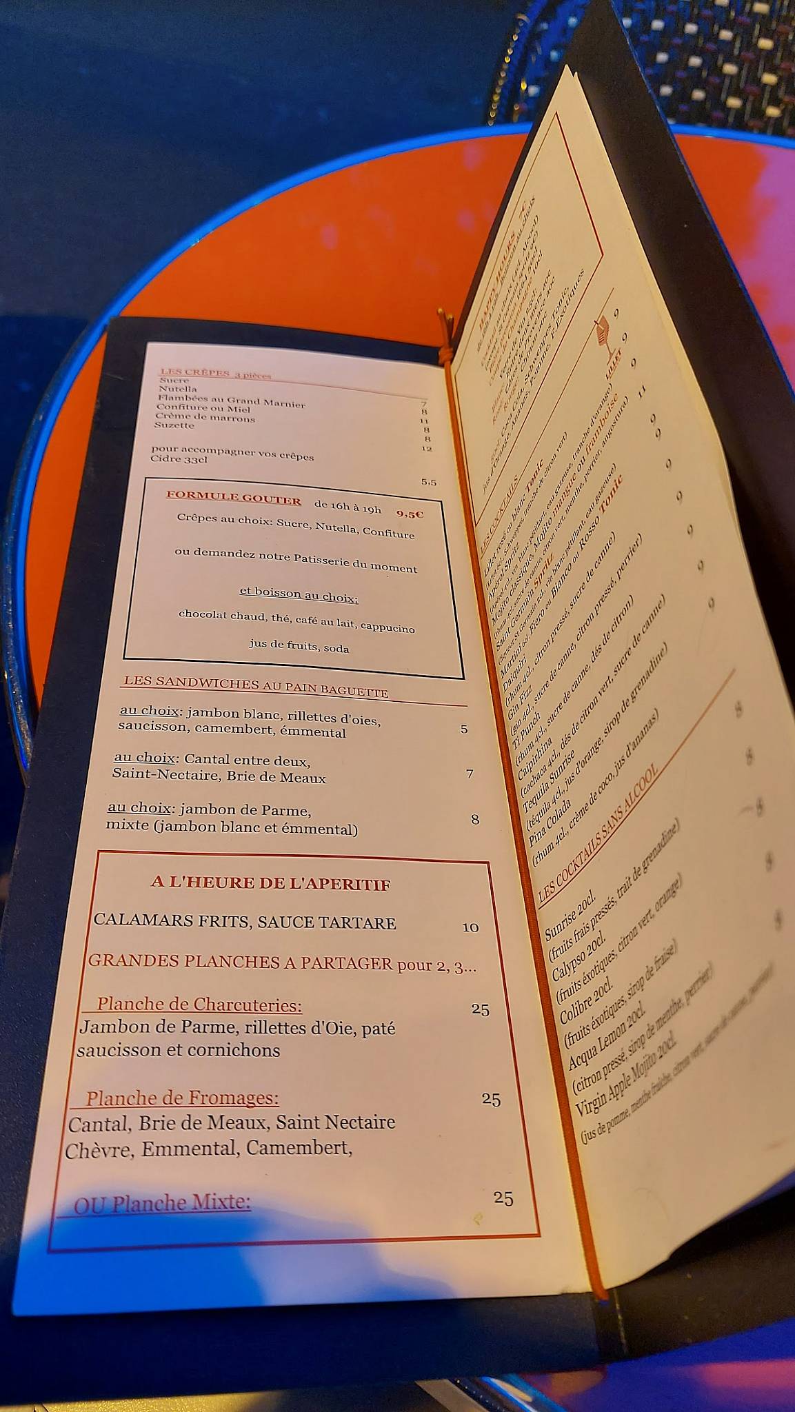 Menu au Le Suffren - Paris restaurant, Paris