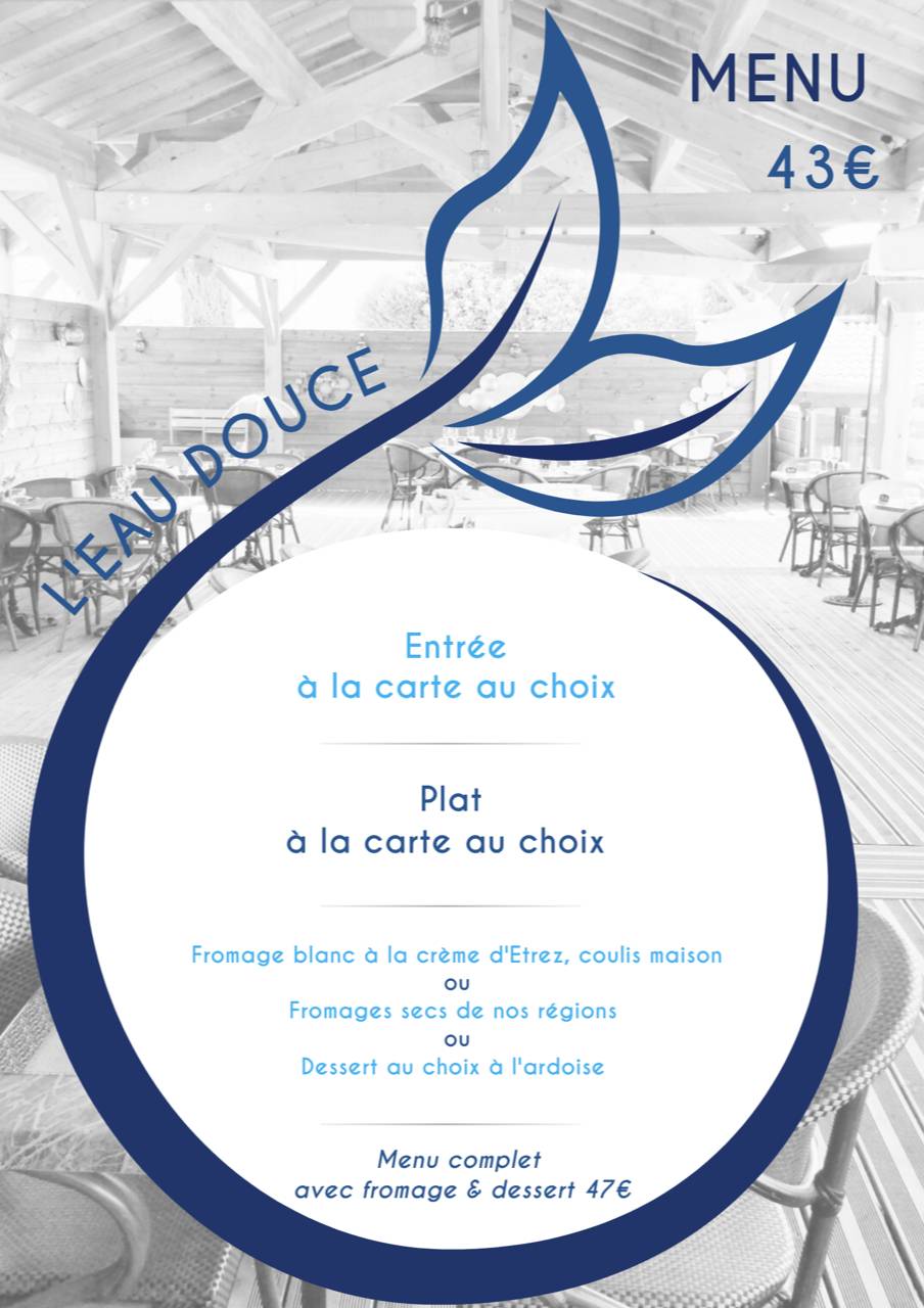 Menu au L'eau Douce restaurant, Montmerle-sur-Saône, 53 Rue de Mâcon