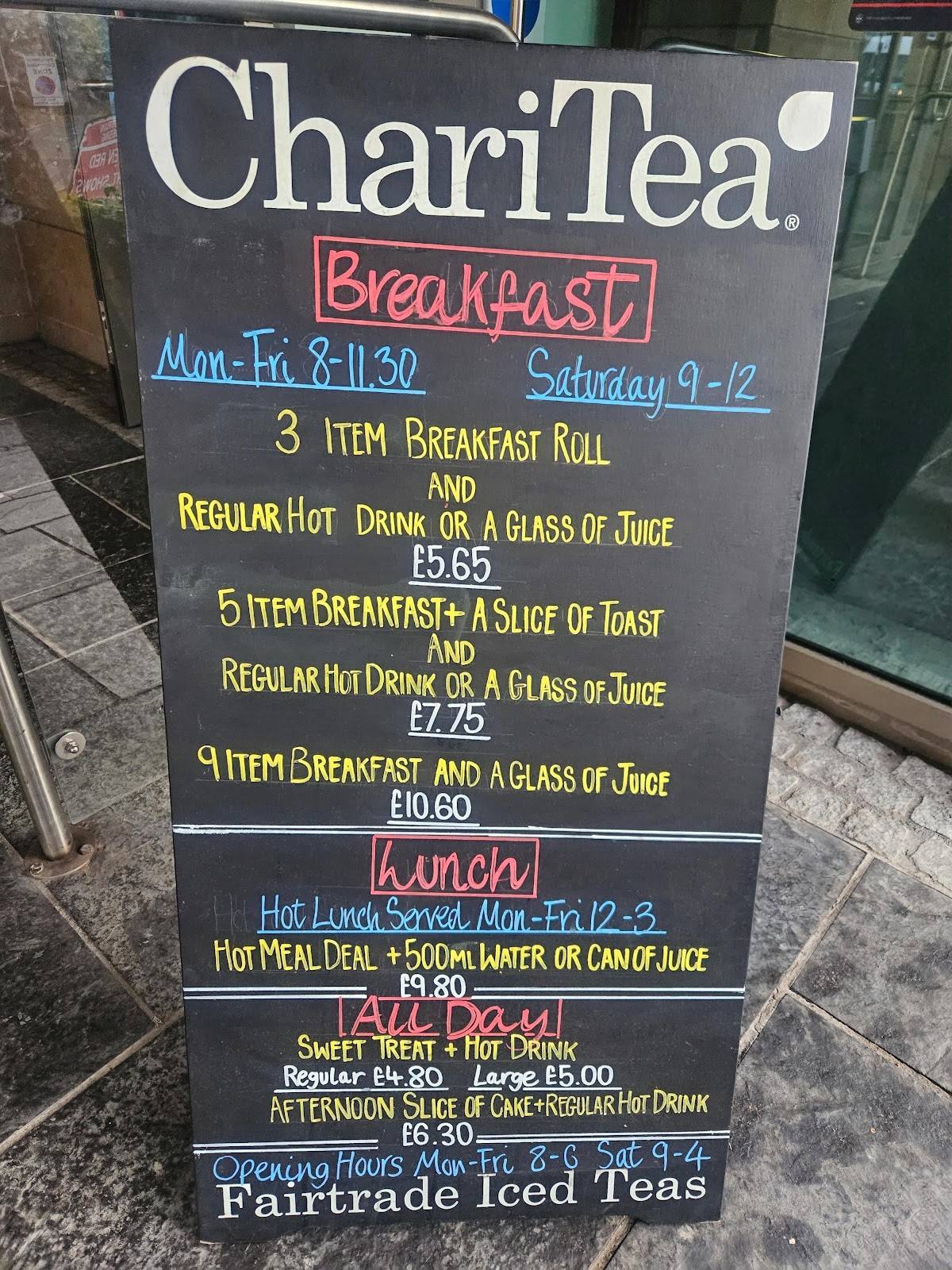 Menu at Levels Cafe & Lounge, Edinburgh
