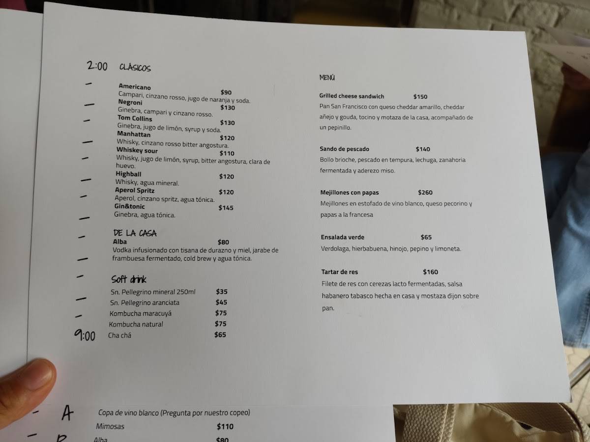 Carta de Lince Café, Guadalajara