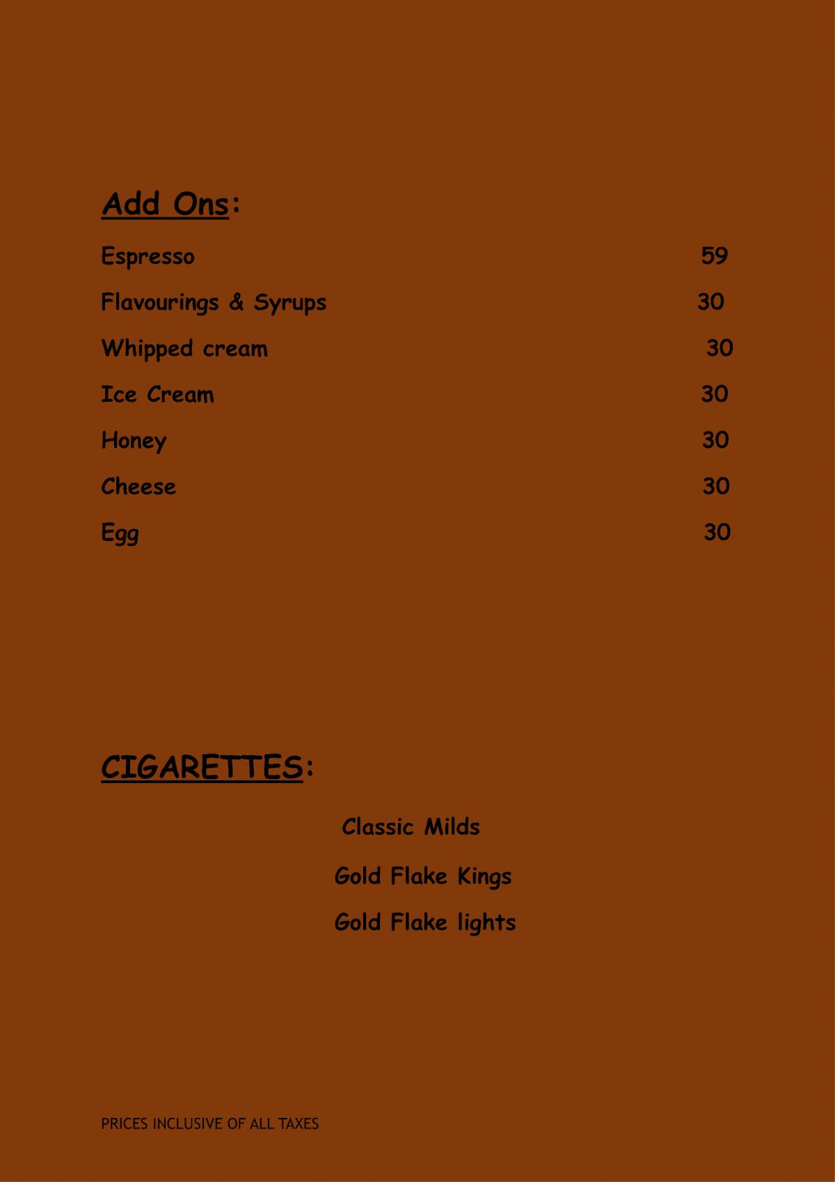 Menu at Loca Moca Cafe, Bengaluru, XJV8+XJP