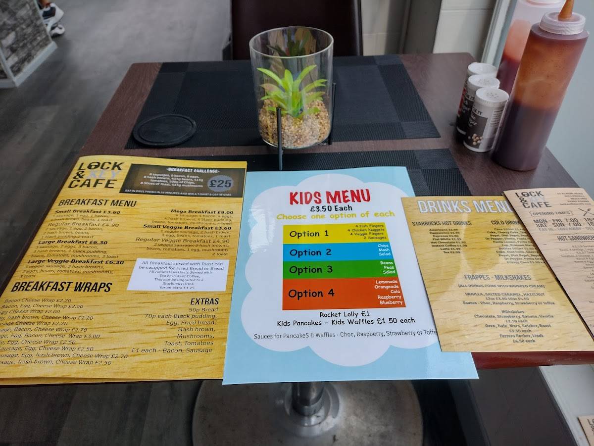 Menu at Lock And Key Cafe, Willenhall