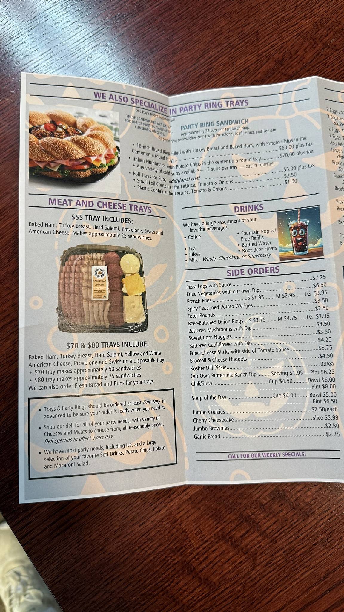 Menu at Lock Stock & Barrel, Sharpsville