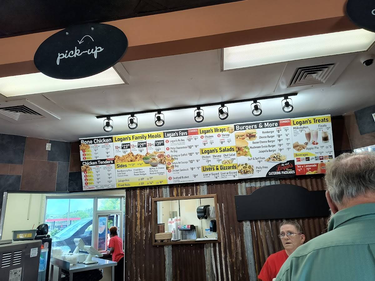 Menu at Logan's Famous Chicken and Tenders restaurant, Picayune