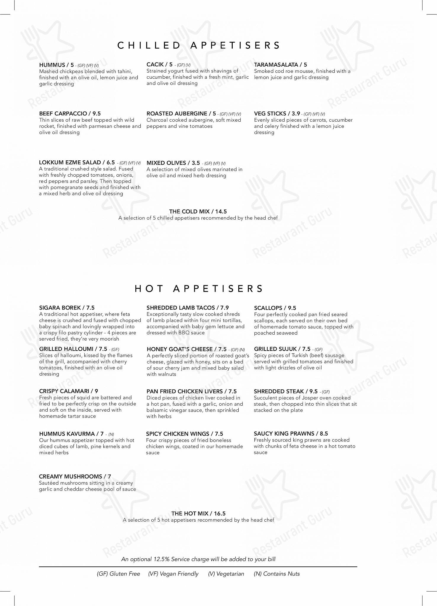 Carta de Lokkum Bar & Grill, Londres, Woodford New Rd