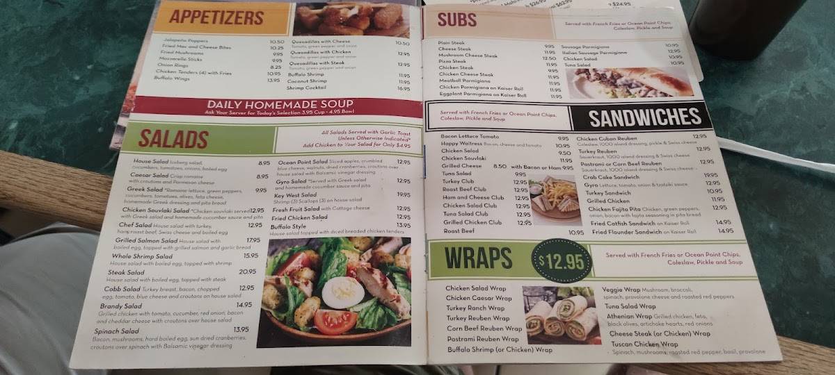 Menu at Ocean Grill Longneck restaurant, Long Neck