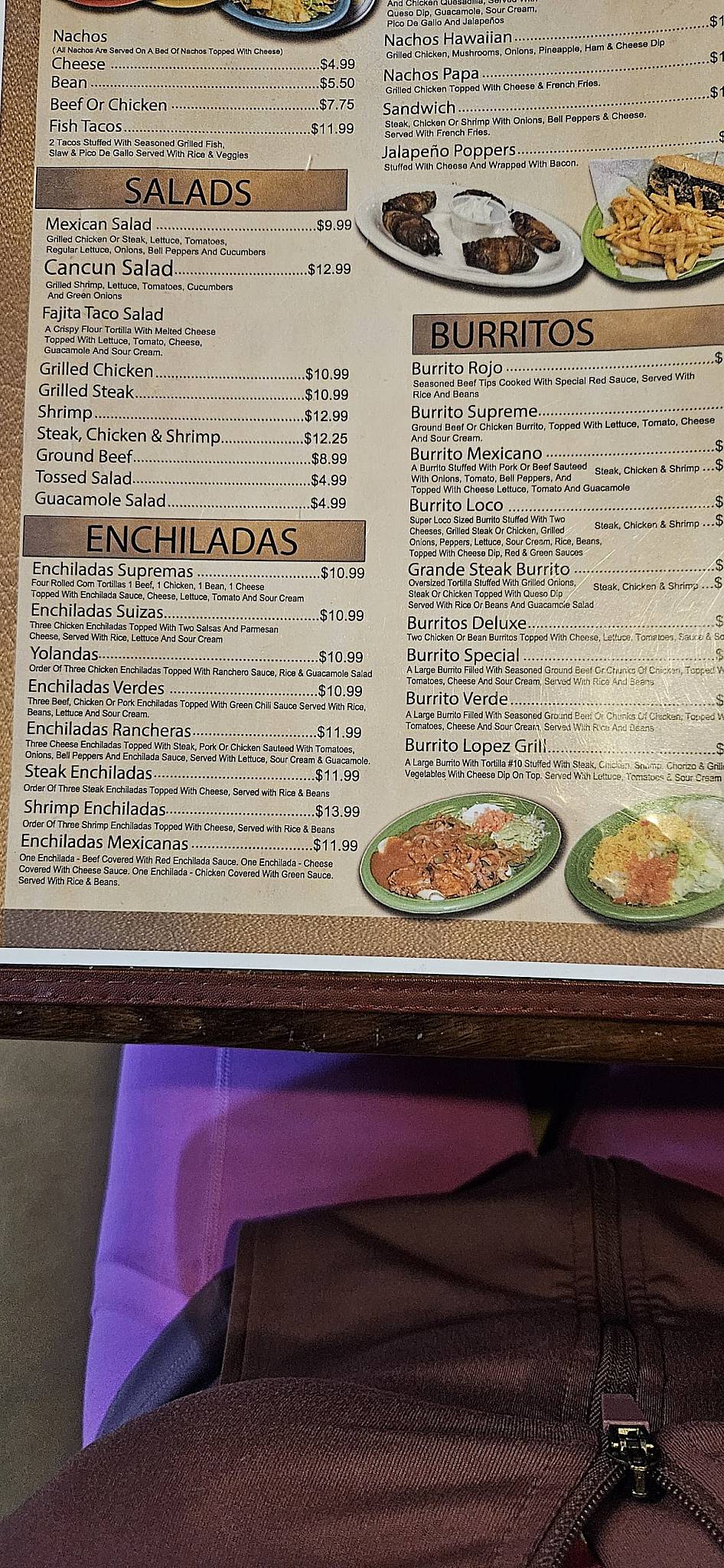 Menu at Lopez Grill restaurant, Bartlett