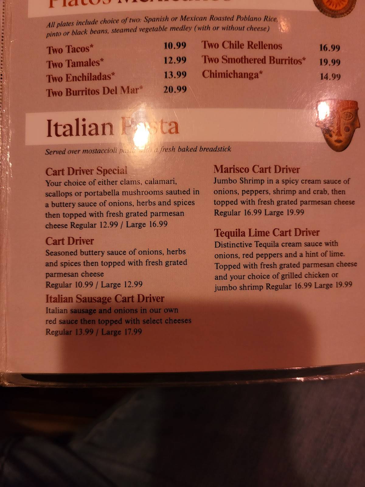 Menu at Los Banditos restaurant, Green Bay, W Mason St
