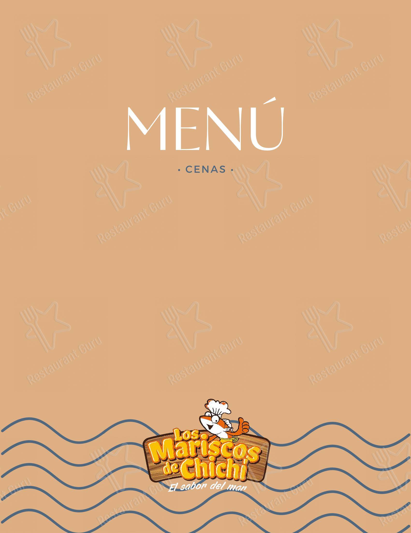 Carta del restaurante Los Mariscos del Chichí, Merida, Calle 35ᴬ